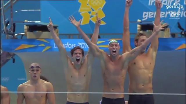 競泳男子400mリレー 決勝